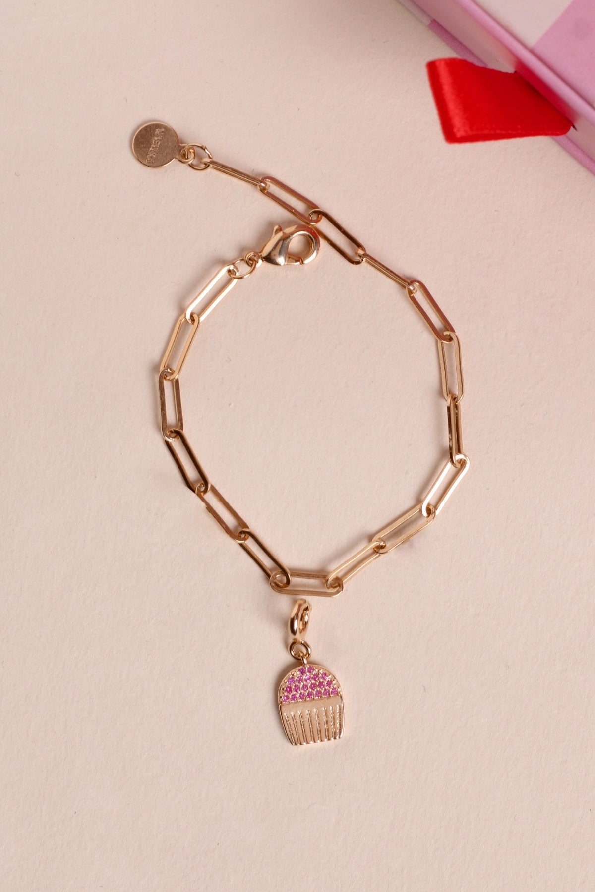 Bracelet Cupcake - Bijoux dorés à l'or fin 18 carats