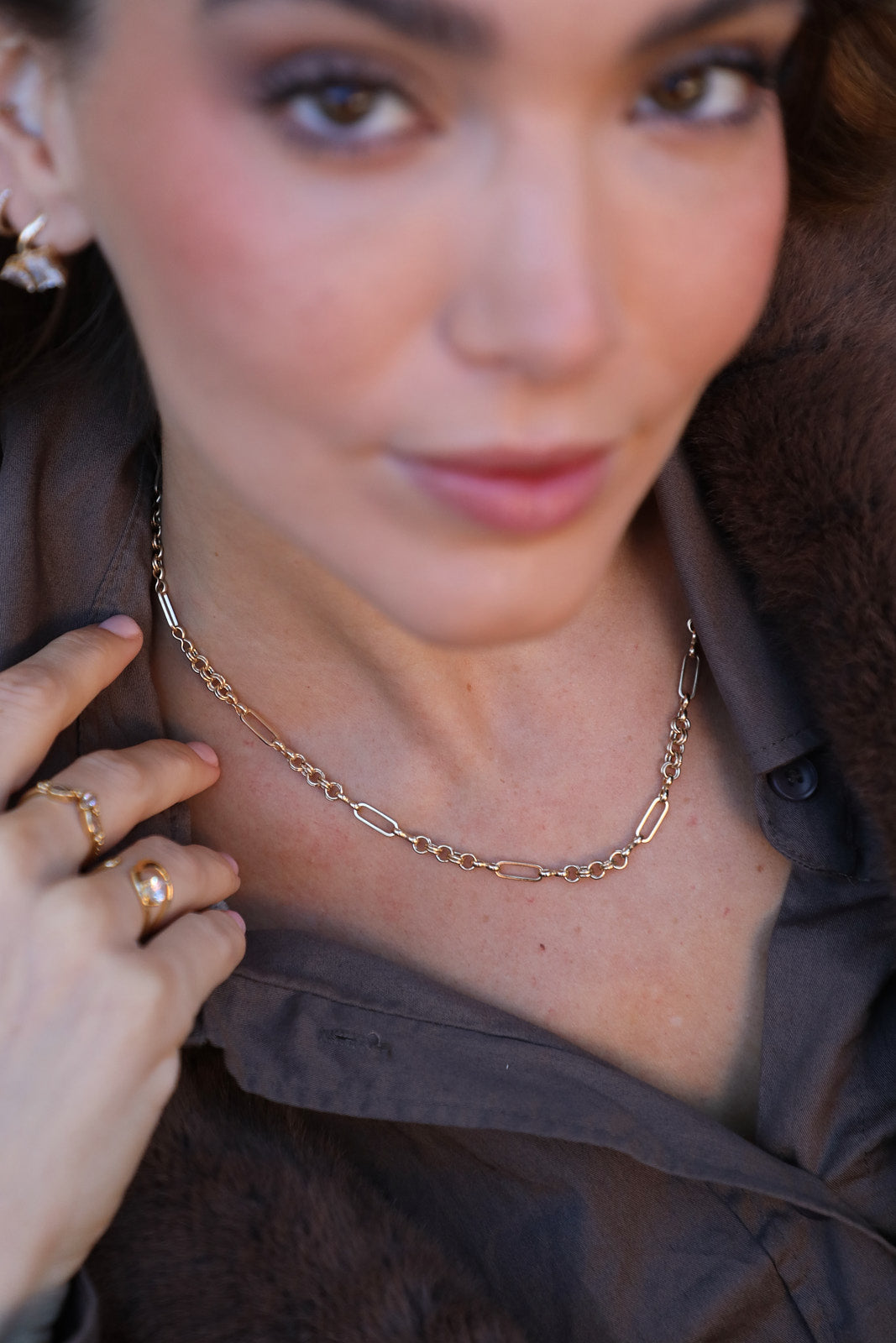 Collier Edith - Bijoux dorés à l'or fin 18 carats