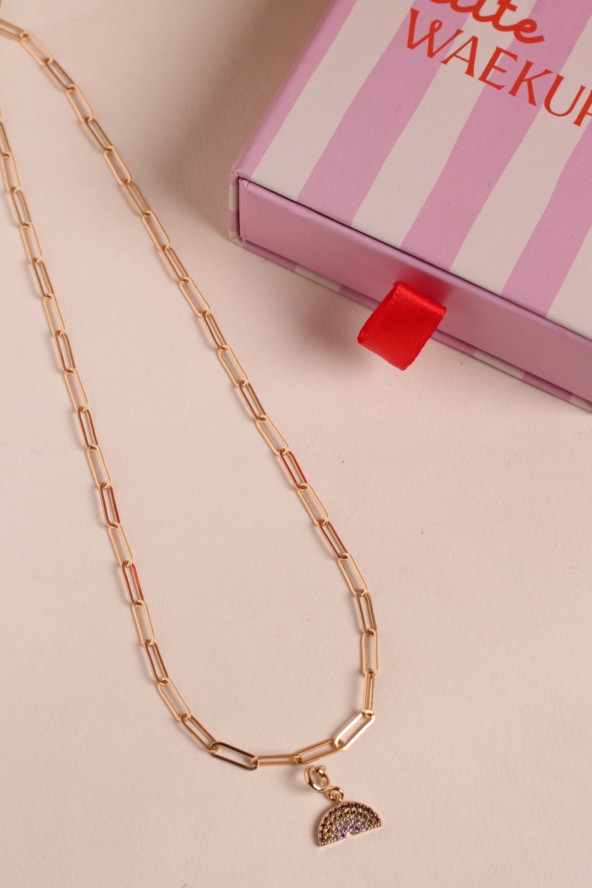 Collier Arc-en-ciel - Bijoux dorés à l'or fin 18 carats